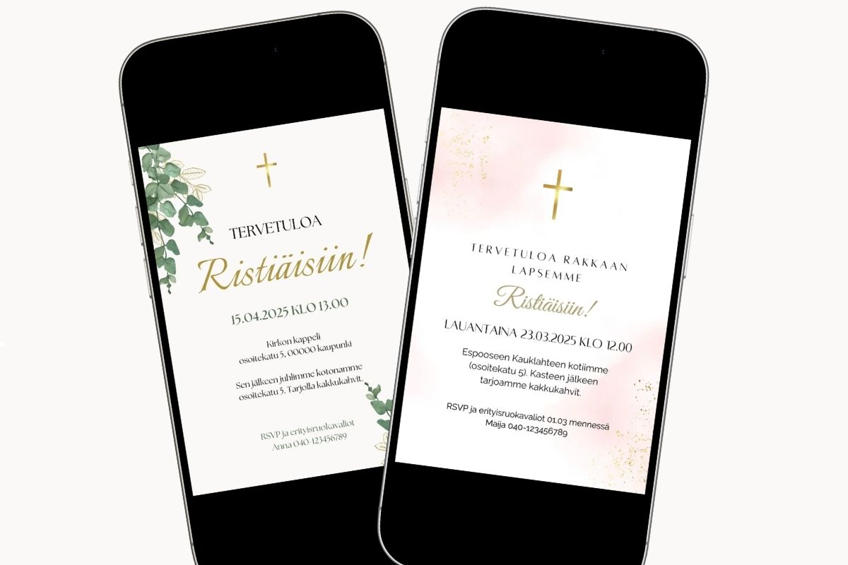 Ristiäiskutsut - Nimiäiskutsut - Invilara