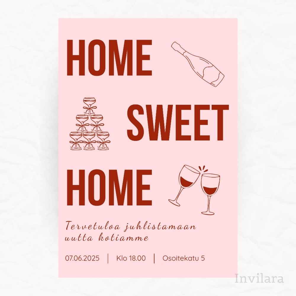 Digitaaliset kutsut ja muut tulostettavat juhlatuotteet - Invilara